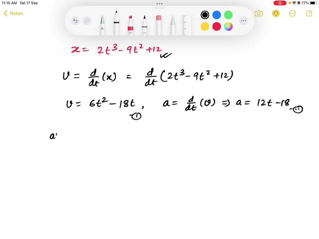 Solved The Position Of A Particle Is Given By The Function X 2t 3