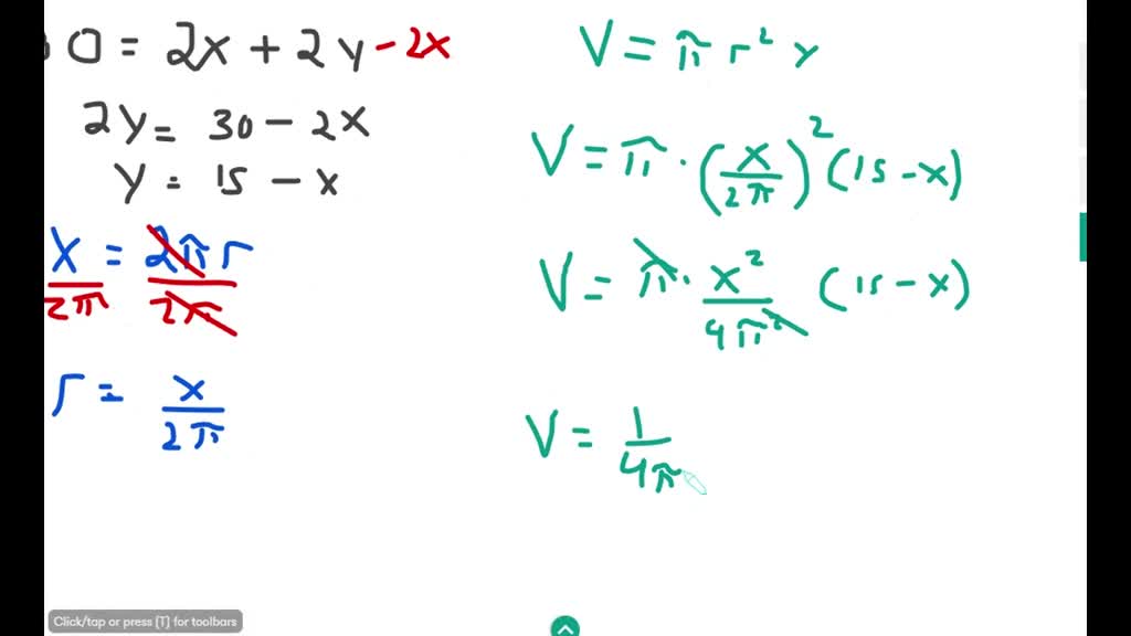SOLVED: Solve the problem: A rectangular sheet of perimeter 30 cm and ...