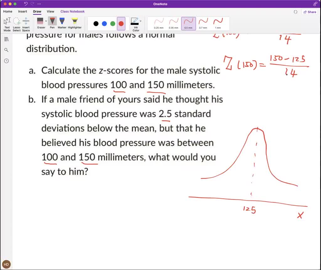 solved-the-systolic-blood-pressure-given-in-millimeters-of-males-has