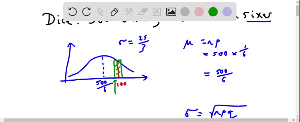 SOLVED: When you roll a fair dice 500 times, what’s the probability of ...