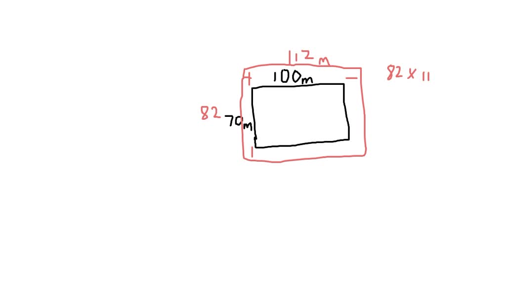 A rectangular park is 100m long and 70m wide. path of 6m wide run along ...