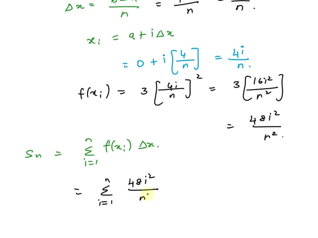 Solved For The Function Given Below Find A Formula For The Riemann Sum Obtained By Dividing