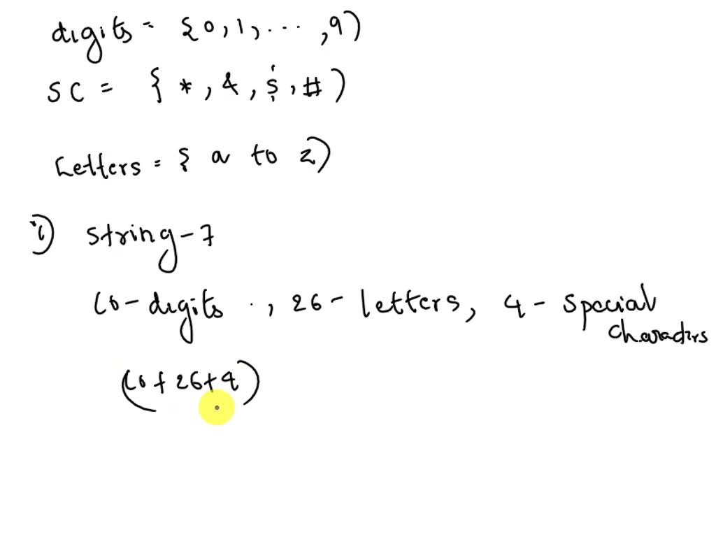 Solved Consider The Following Definitions For Sets Of Characters • Digits 0 1 2 3 4 5 0664