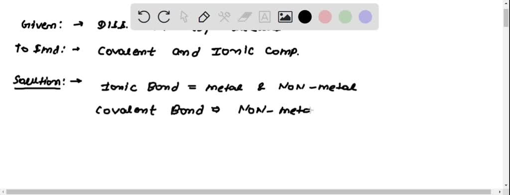 SOLVED: Identifying Ionic and Covalent Compounds Instructions: Drag ... SOLVED: Identifying Ionic and Covalent Compounds Instructions: Drag ...
