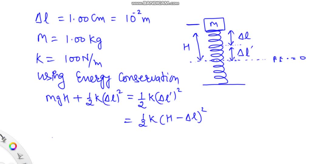 Solved An Object Of Mass 1 00 Kg Is Attached To A Vertical Spring With