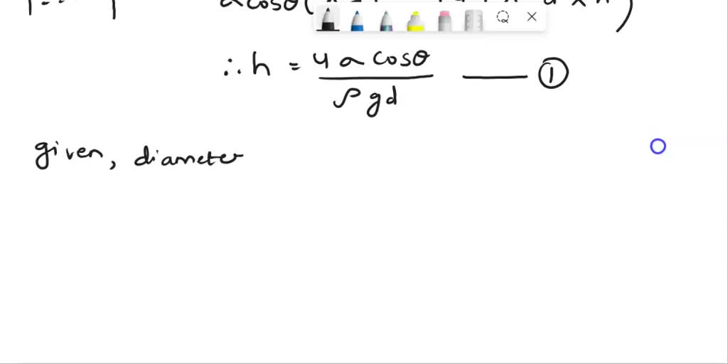 SOLVED: Find the angle at which the surface tension film leaves the ...