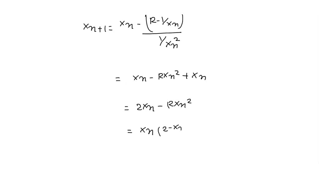 SOLVED: The reciprocal of a number R can be computed without division by the iterative formula ...