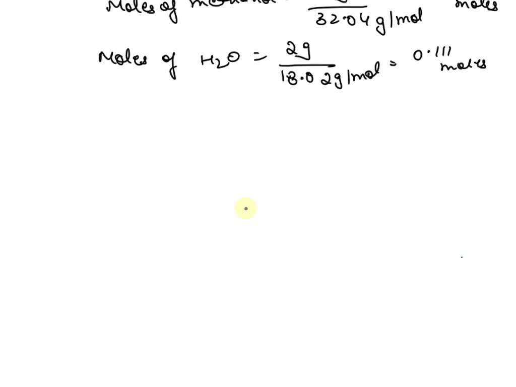 SOLVED: As in the previous question, suppose you have made 1L worth of a mixture of methanol and ...