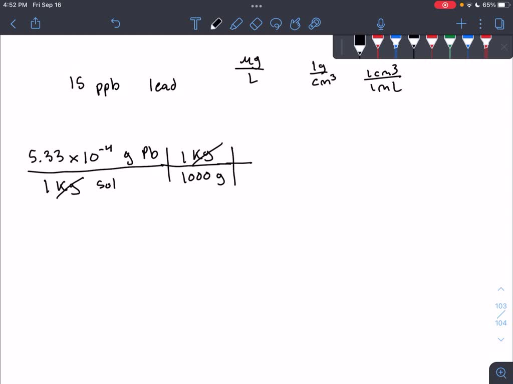 SOLVED: The maximum allowable concentration of lead,Pb,in drinking ...