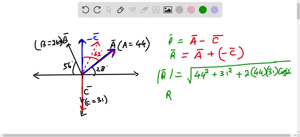 SOLVED: (II) Determine the vector A - C given the vectors A and C in Fig. 3-35.