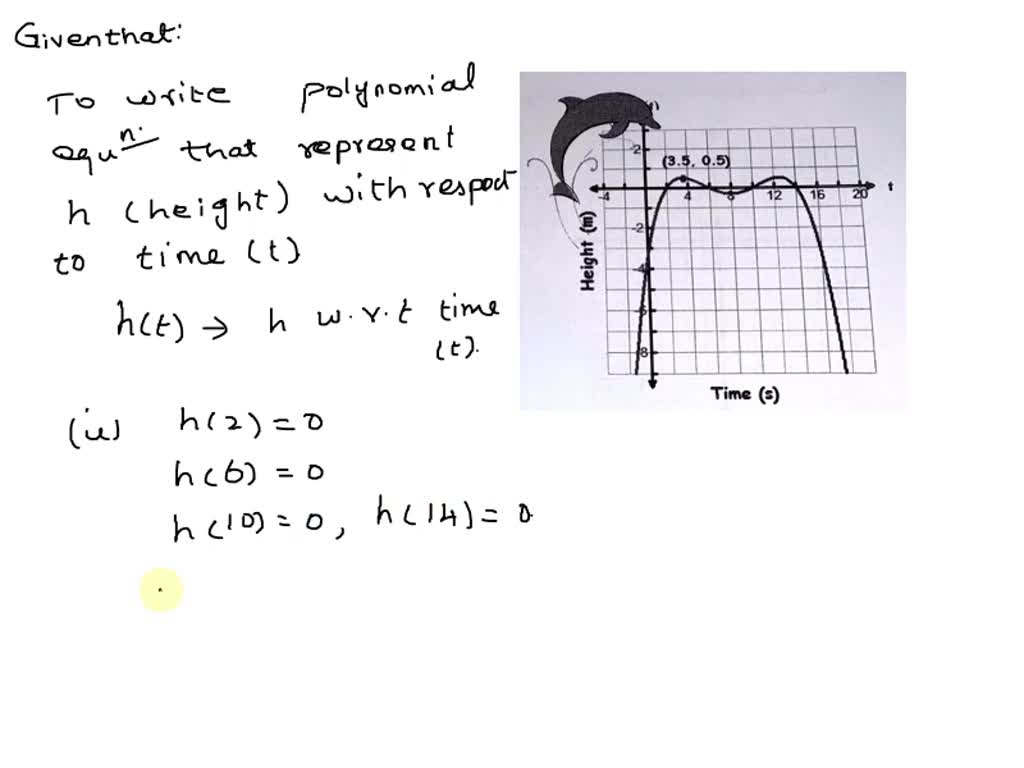 SOLVED: While playing in the surf , dolphin jumped twice into the air ...