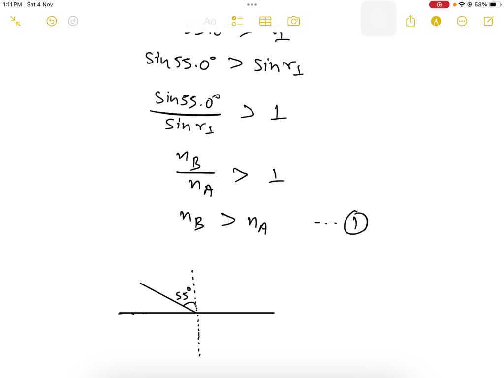 SOLVED: 4. Figure CQ22.4 shows light from material A with index of ...