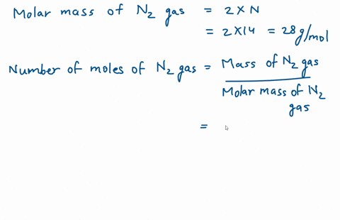 SOLVED: sample of 2.0 moles of nitrogen gas at STP occupies volume of litres