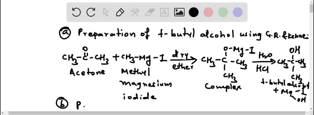 SOLVED: Write chemical equations, showing all necessary reagents, for ...