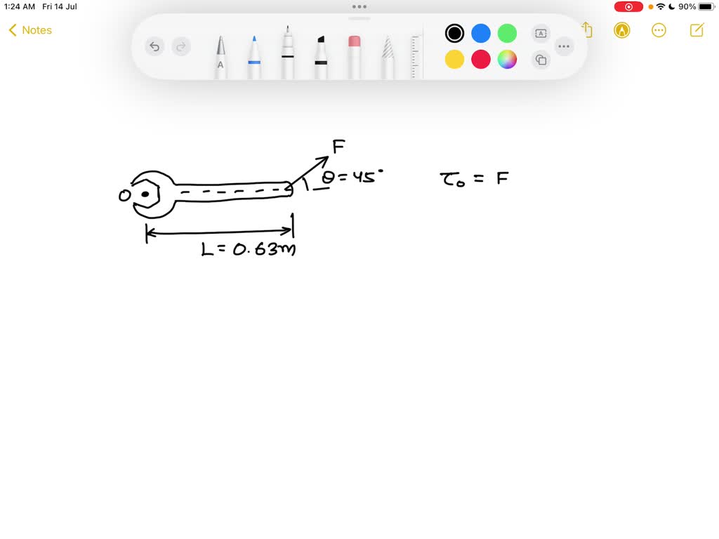 SOLVED: A force of 40N is applied perpendicular to a lever at a point 2 ...