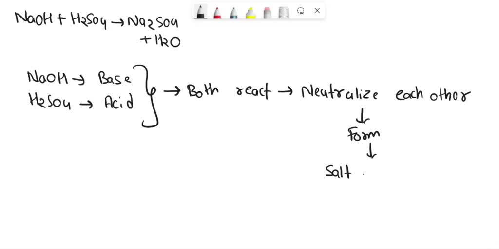 SOLVED: Reaction between sodium hydroxide and sulphuric acid (H2SO4) to give sodium sulphate and ...