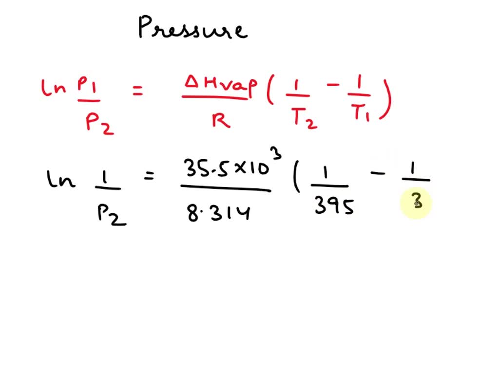 SOLVED: a liquid has a heat of vaporization of 35.5 kJ/mol and a ...