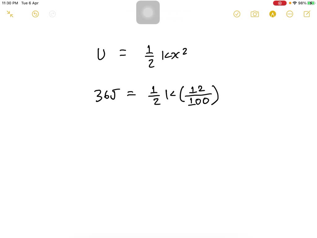 SOLVED: A Hooke’s law spring is compressed 12.0 cm from equilibrium and ...