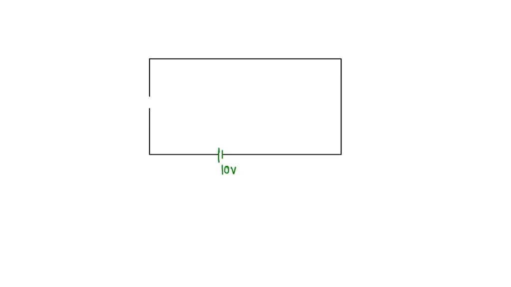 SOLVED: Draw a circuit that contains a 5–Ω resistance, a 10-V ...