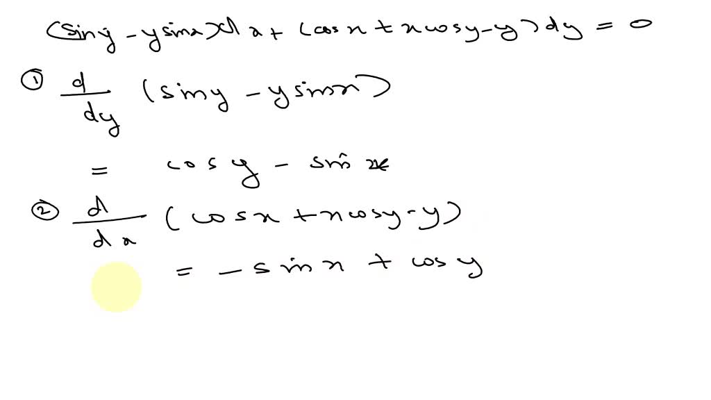 Solved Determine Whether The Given Differential Equation Is Exact If