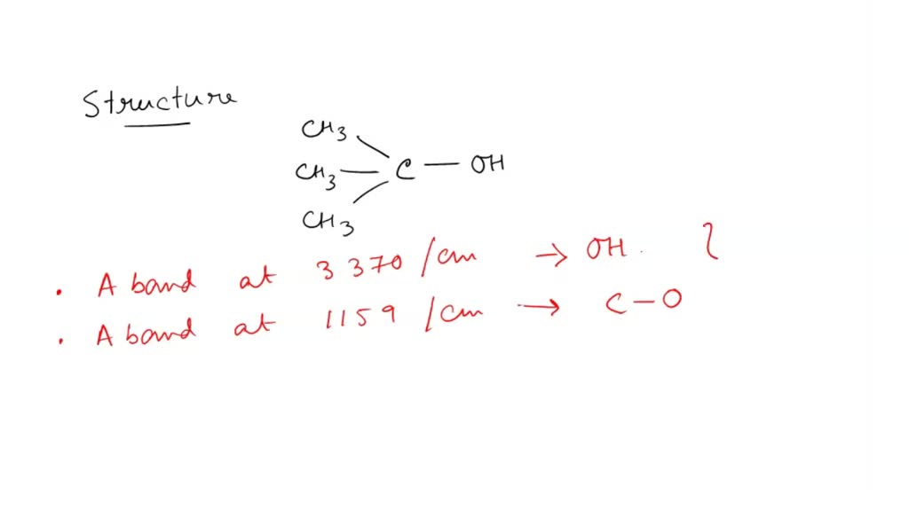 SOLVED: The IR spectrum of an unknown compound D has a prominent broad ...