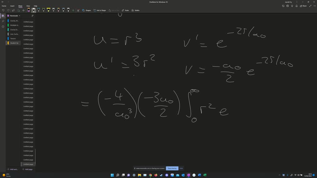 SOLVED: The radial probability density for the ground state of the ...