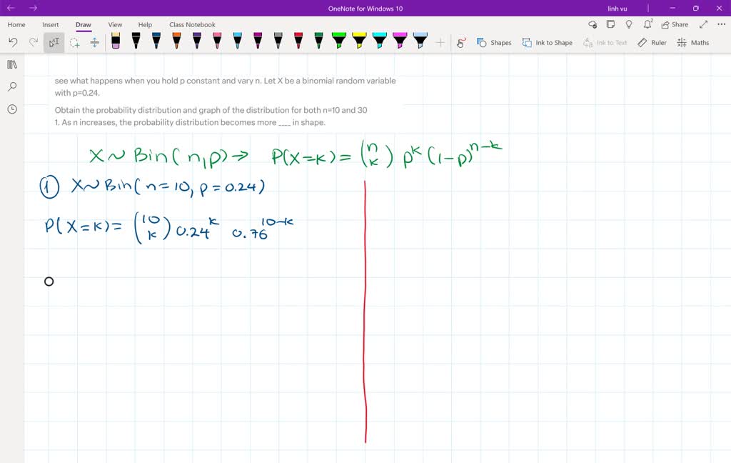 SOLVED: see what happens when you hold p constant and vary n. Let X be a binomial random ...