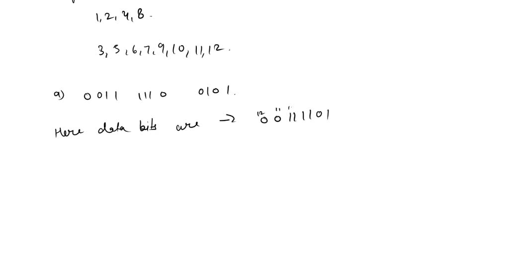 Solved The Followings Are 8 Bit Words Read From The Memory Suppose When The Words Were Sent To 8739
