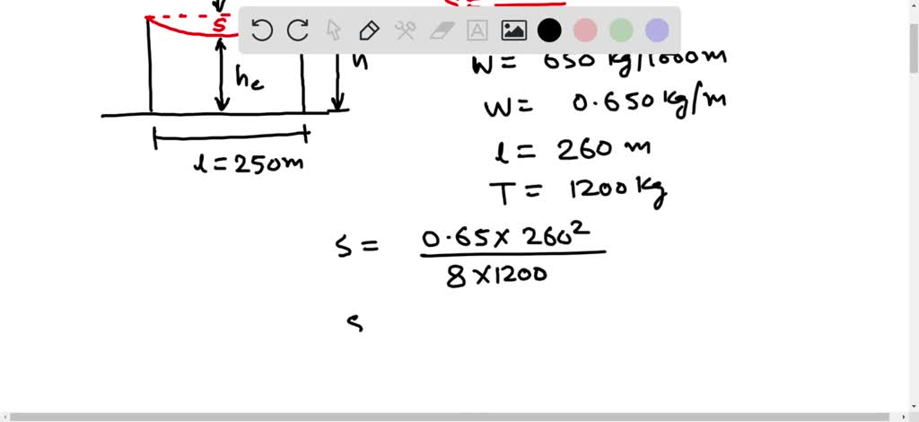 'Problem #1 An overhead line has span of 260m. The tension in the line ...
