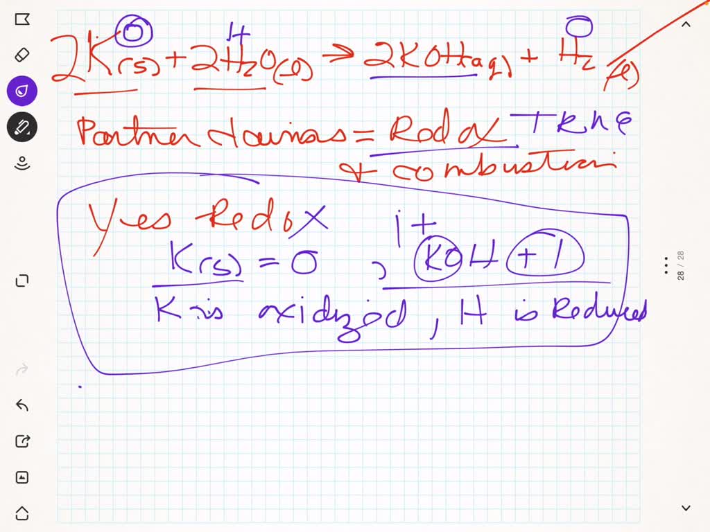 SOLVED: When potassium metal is placed in water, a large amount of ...