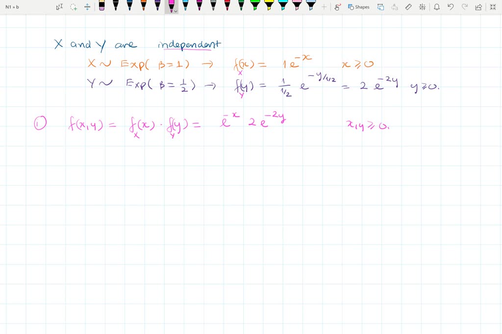 SOLVED: Exercise 9. The random variables X and Y are exponential with ...