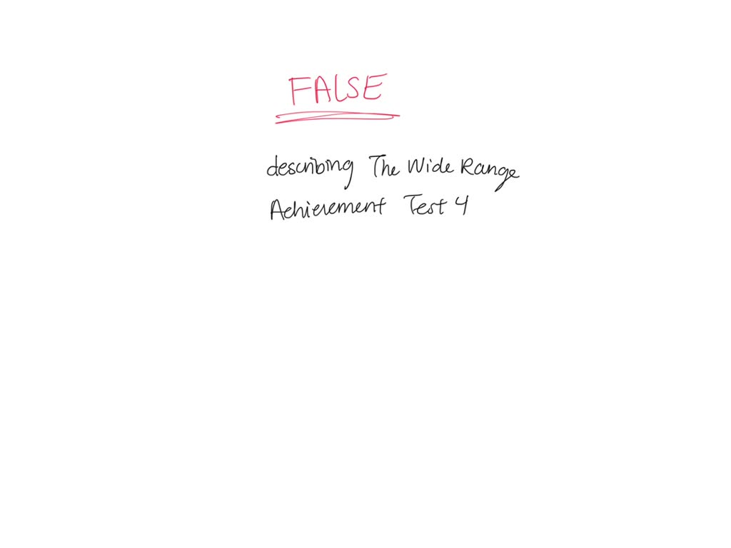 SOLVED: The Woodcock Johnson III diagnostic test measures the ...