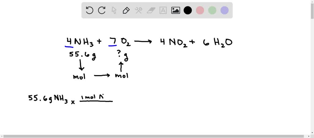 SOLVED: The combustion of ammonia in the presence of excess oxygen ...
