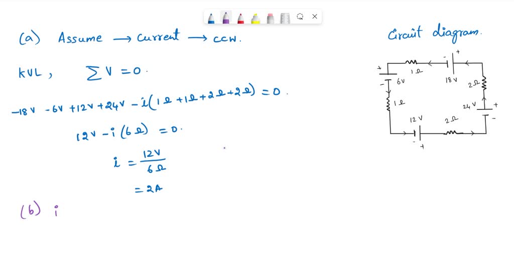 SOLVED: Resistor Circuit (6) Assignment 1 Choose current direction and ...