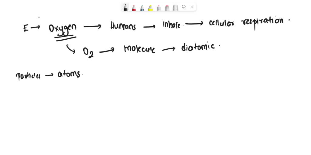 SOLVED: Oxygen is a diatomic molecule. By using the symbol of oxygen ...