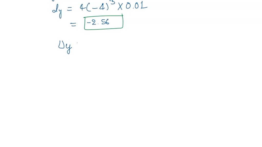 SOLVED: Consider the following flx) = eSx Compare the values of Ay and dy if x changes from 1 to ...