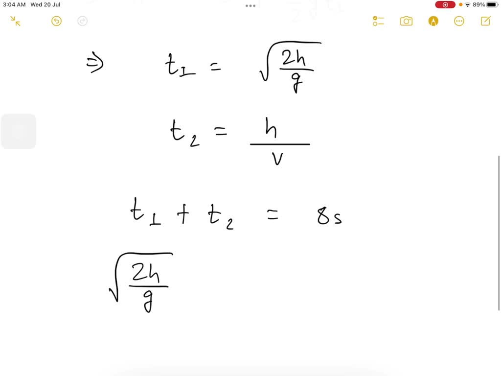 SOLVED: A stone dropped into a well is heard to strike the water after ...