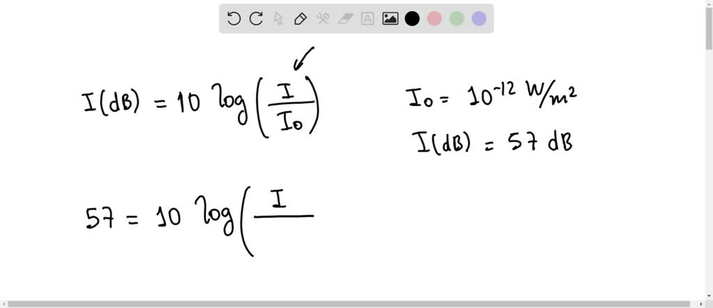 SOLVED: The intensity of a sound in units of dB is given by I(dB) = 10log(I/Io) where I and Io ...