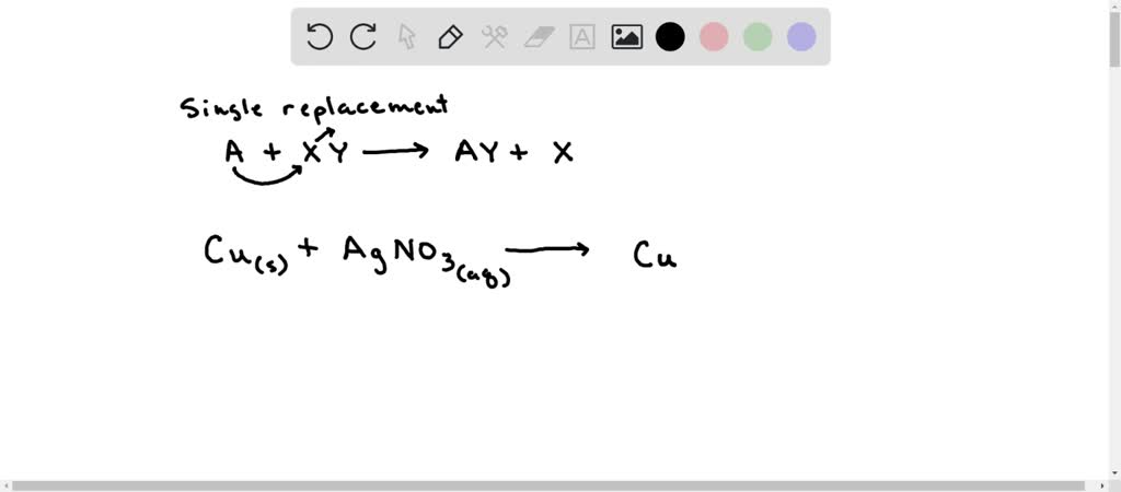 SOLVED: Balanced chemical equation for a strip of copper metal placed ...