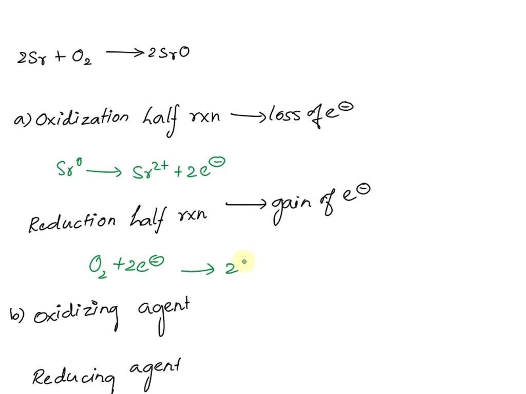 SOLVED: For the complete redox reactions given below, do each of the ...