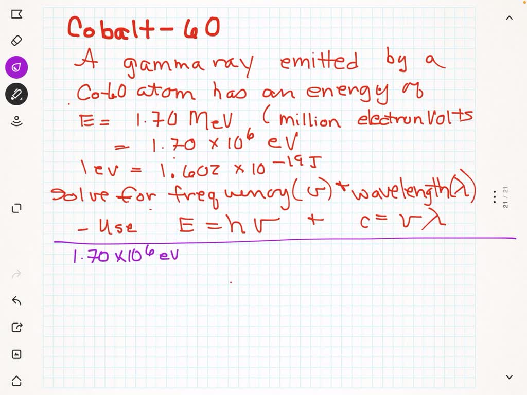SOLVED: 'Cobalt-60 is a radioactive isotope used to treat cancers of ...