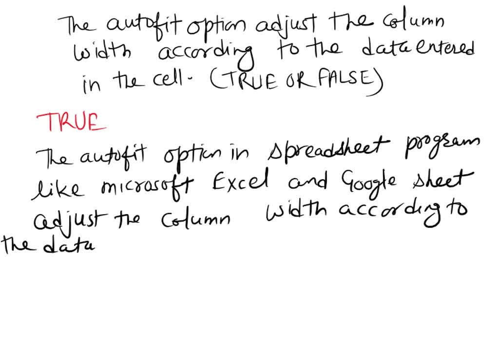Solved Use Autofit To Adjust The Width Of Column D So All Cell Content Is Visible