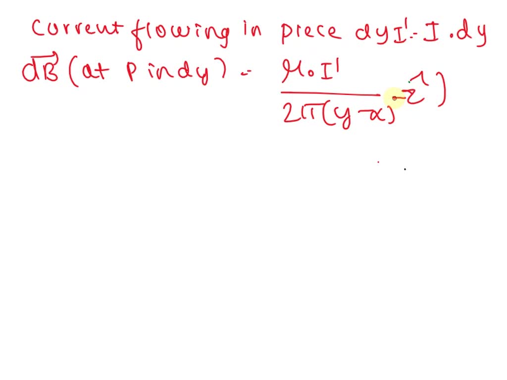 SOLVED: A current I = 4 A/m is flowing in an infinite length, very thin ...