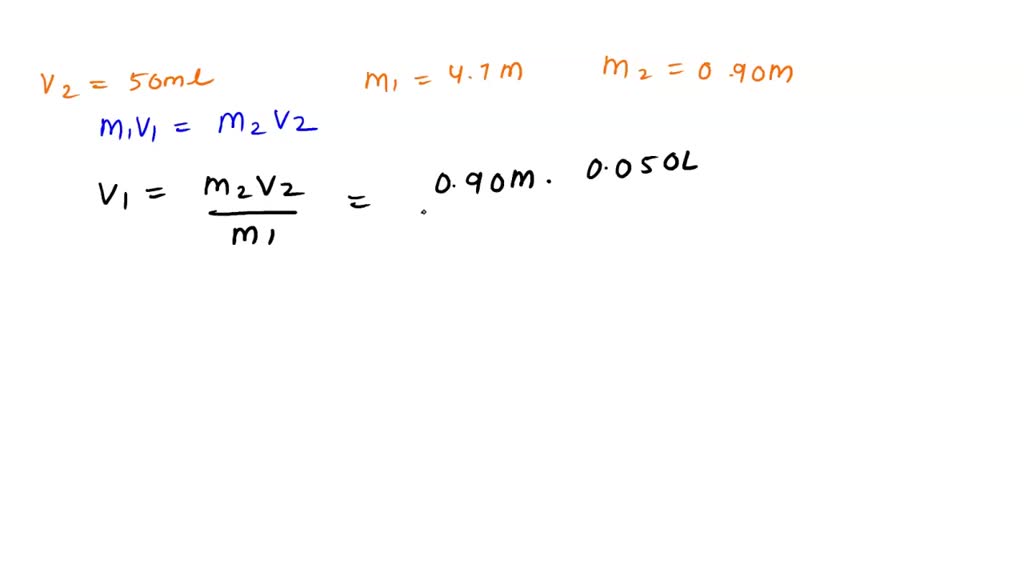 SOLVED: A student needs to prepare 50.0 mL of a 0.90 M aqueous H2O2 solution. Calculate the ...