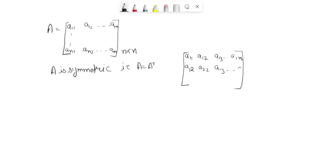Solved Show That An N × N Symmetric Upper Triangular Matrix Is