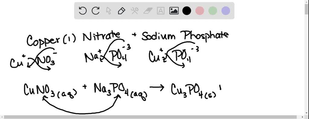 SOLVED: Write the balanced COMPLETE ionic equation for the reaction when copper(I) nitrate and ...