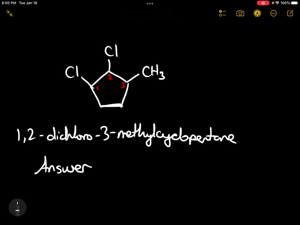 SOLVED: What is the IUPAC name for the following? CH3 A) 1,2-dichloro-3-methylpentane B) 1,2 ...
