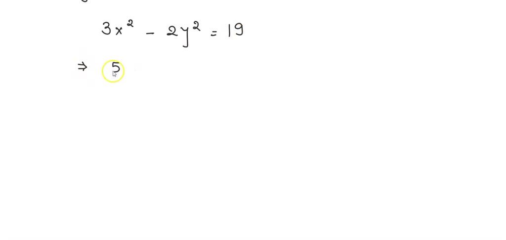 SOLVED: The difference between the squares of two numbers is 5. Twice the square of the second ...