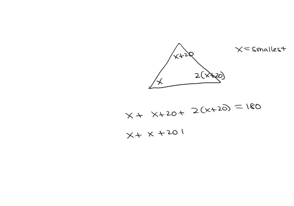 Given the triangles below, identify the largest and smallest angle ...