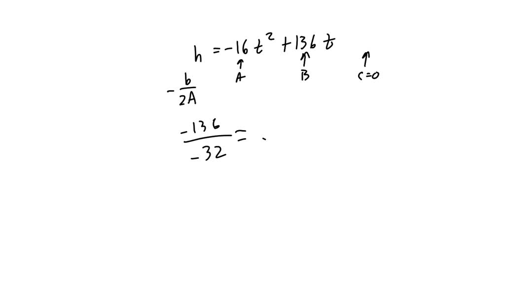 SOLVED: A rocket is launched into the air. Its height in feet is given ...